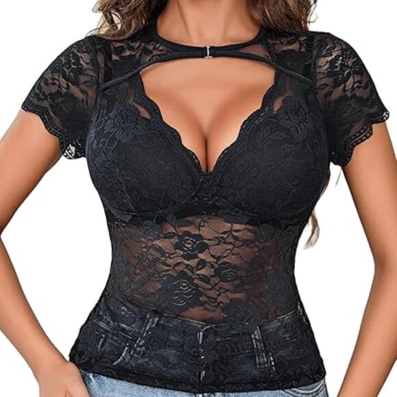 Tops | Sheer See Through Blouse Sexy Top | Poshmark